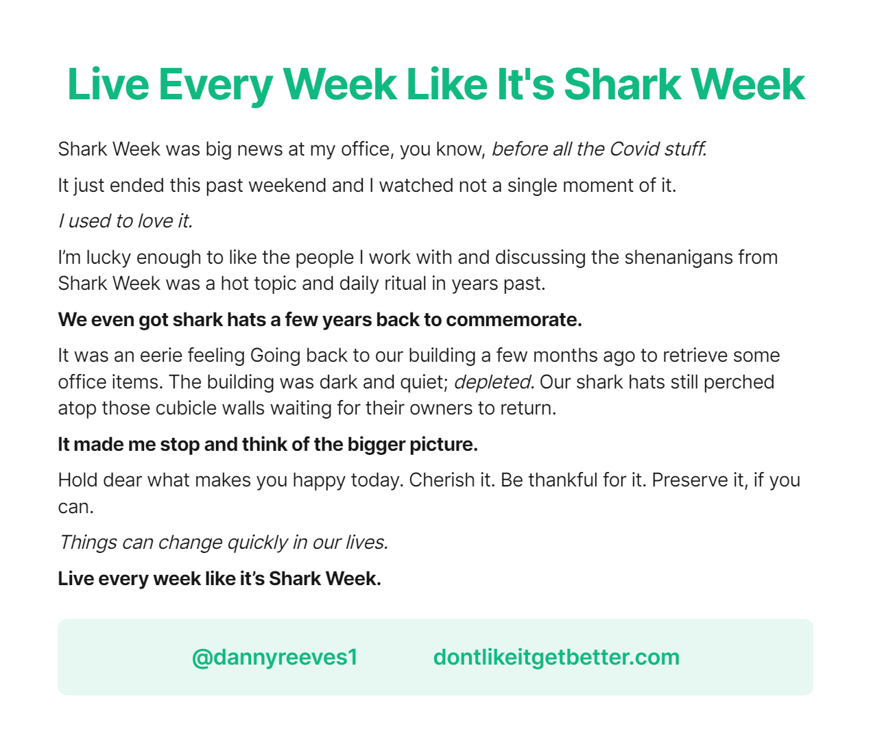 Why You Should Live Every Week Like It’s Shark Week – Don't Like It ...